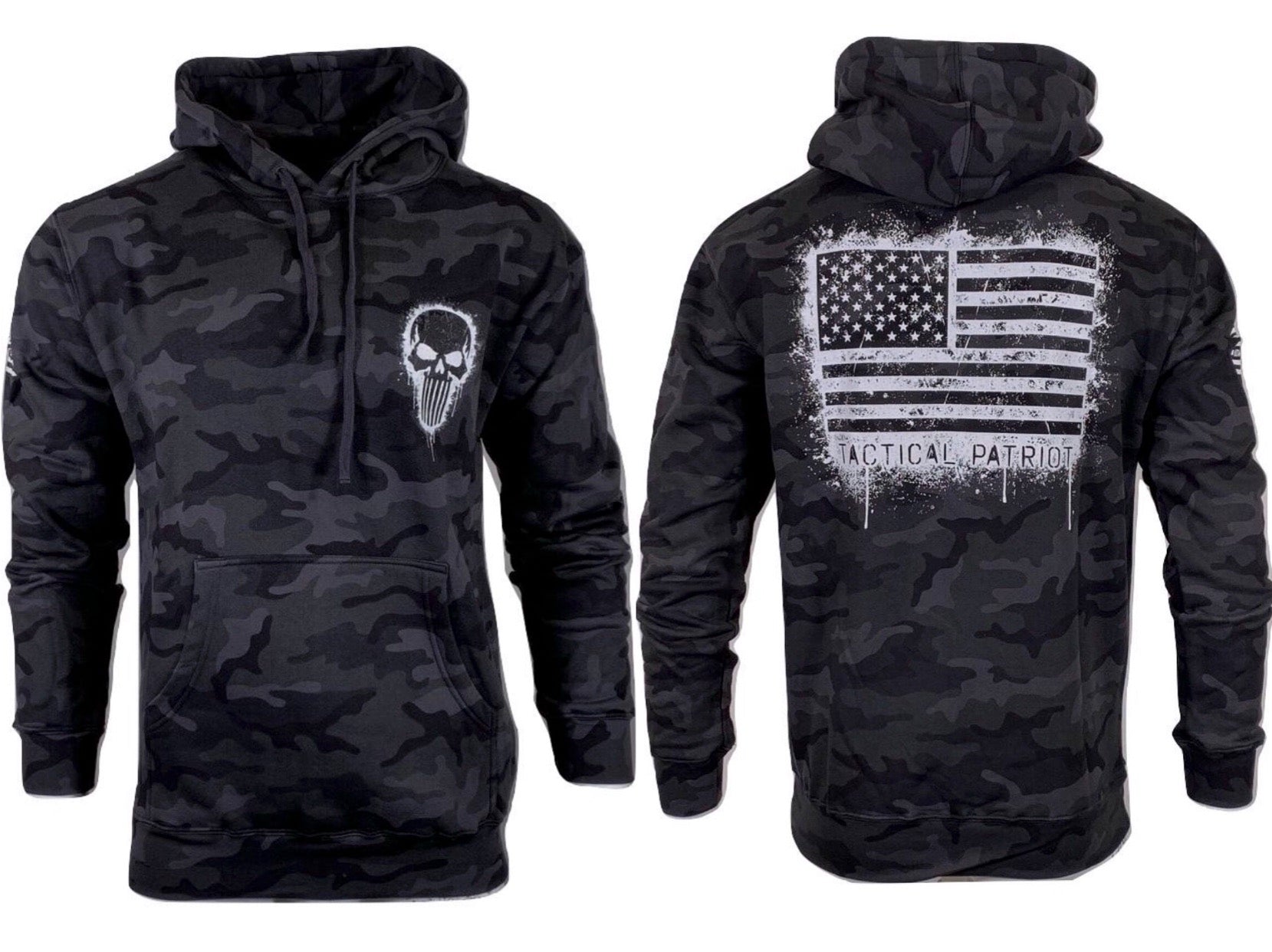 Howitzer Style Men's Hoodie Pullover TACTICAL PATRIOT CAMO Military Gr ...