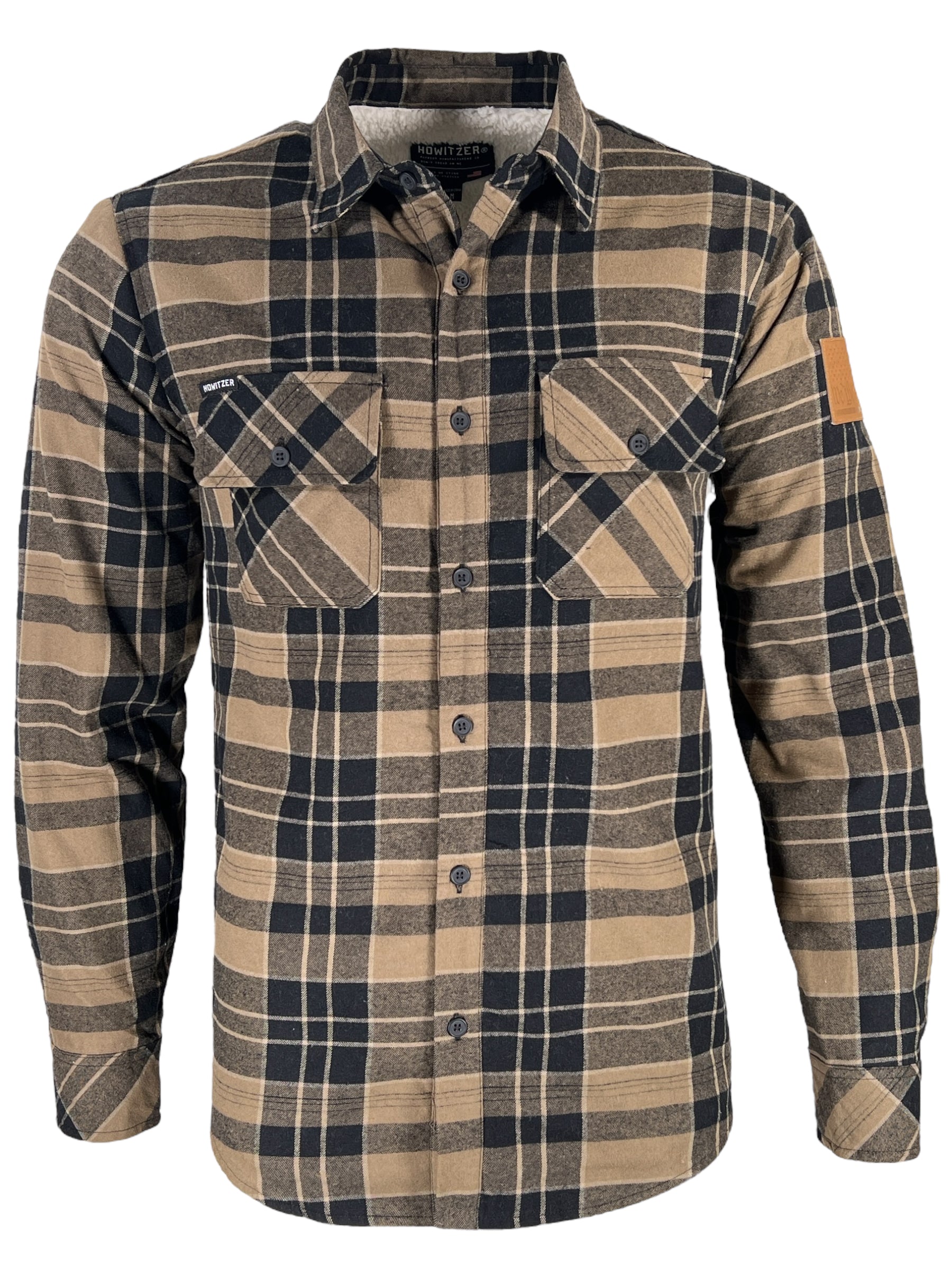 Howitzer Style Men's Button Down Flannel Rifle Military Grunt MFG ...